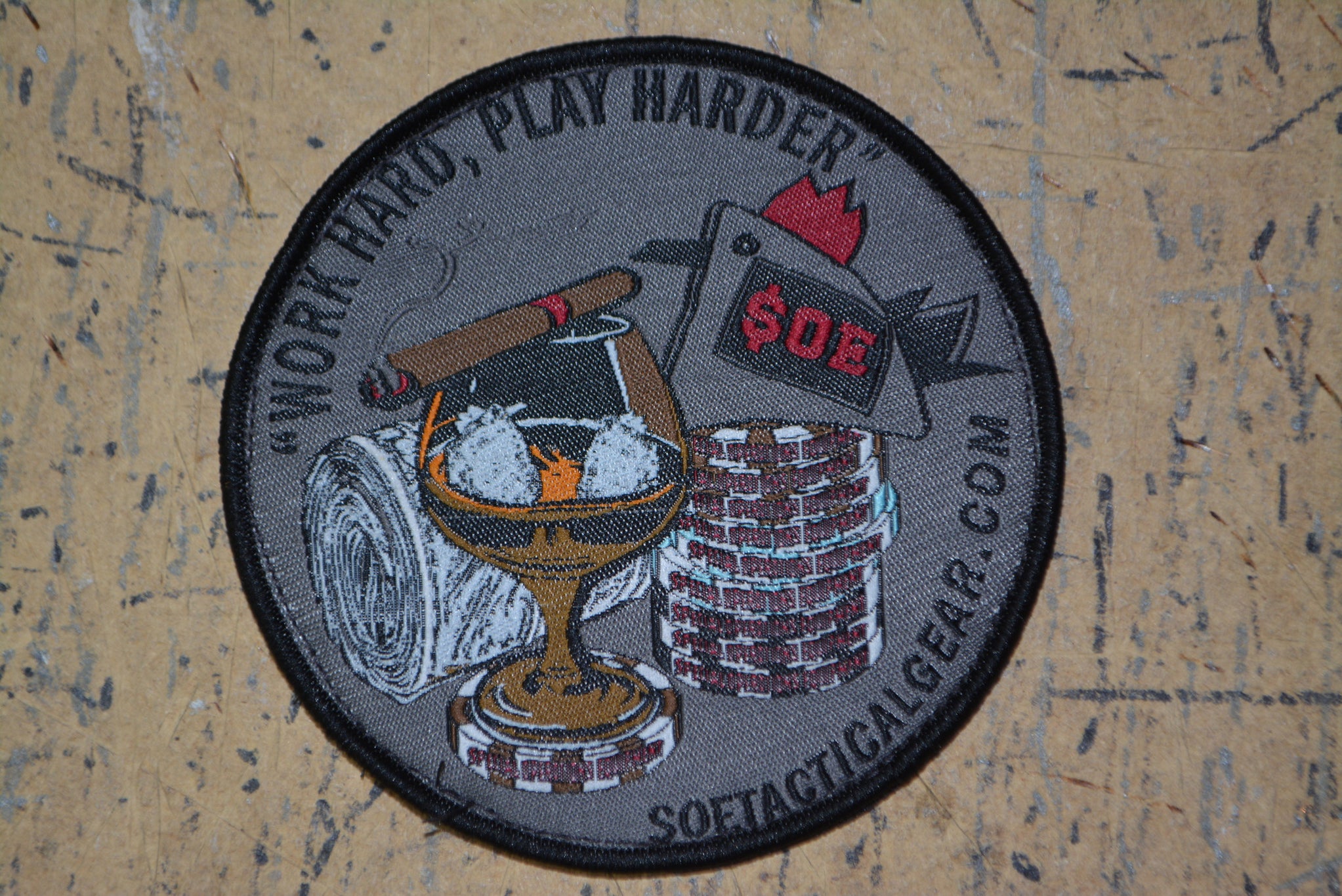 Work Hard/Play Harder patch — Special Operations Equipment