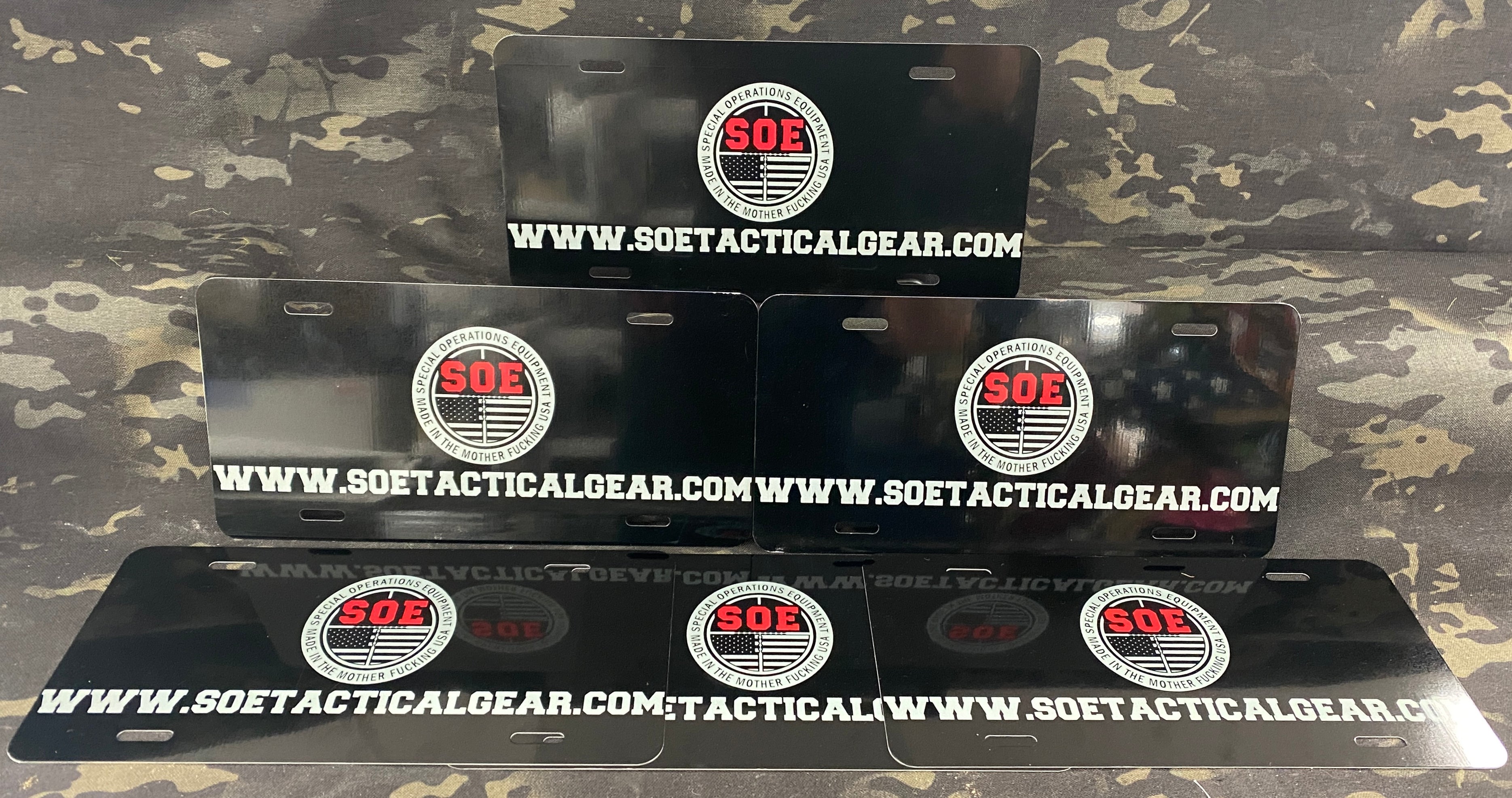 Original S.O.E. Round Logo License Plate — Special Operations Equipment