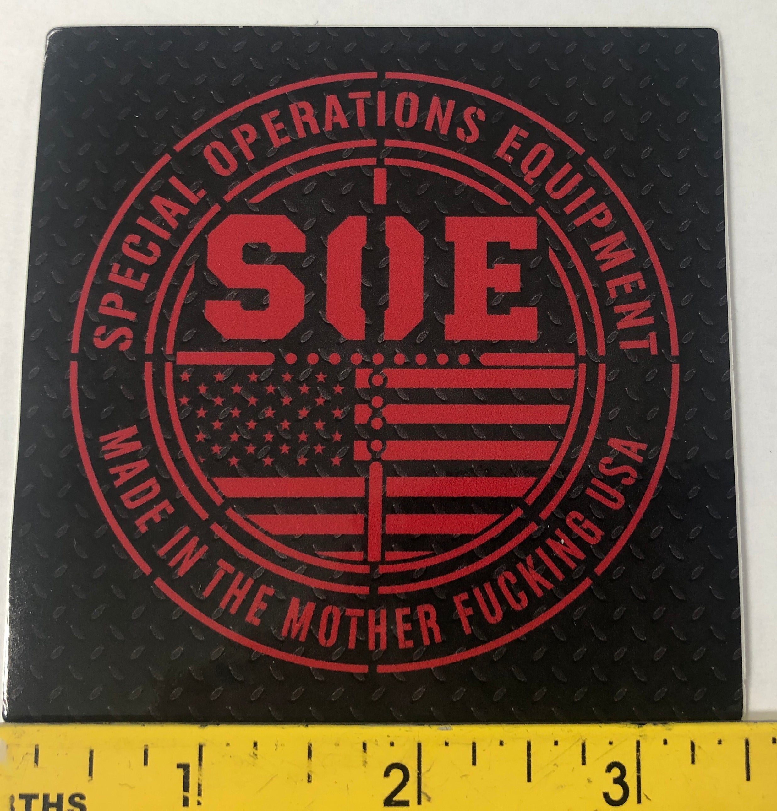 SOE Diamond Plate Sticker — Special Operations Equipment